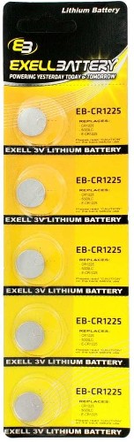 Lithium CR1225 Coin Batteries (5-Pack)